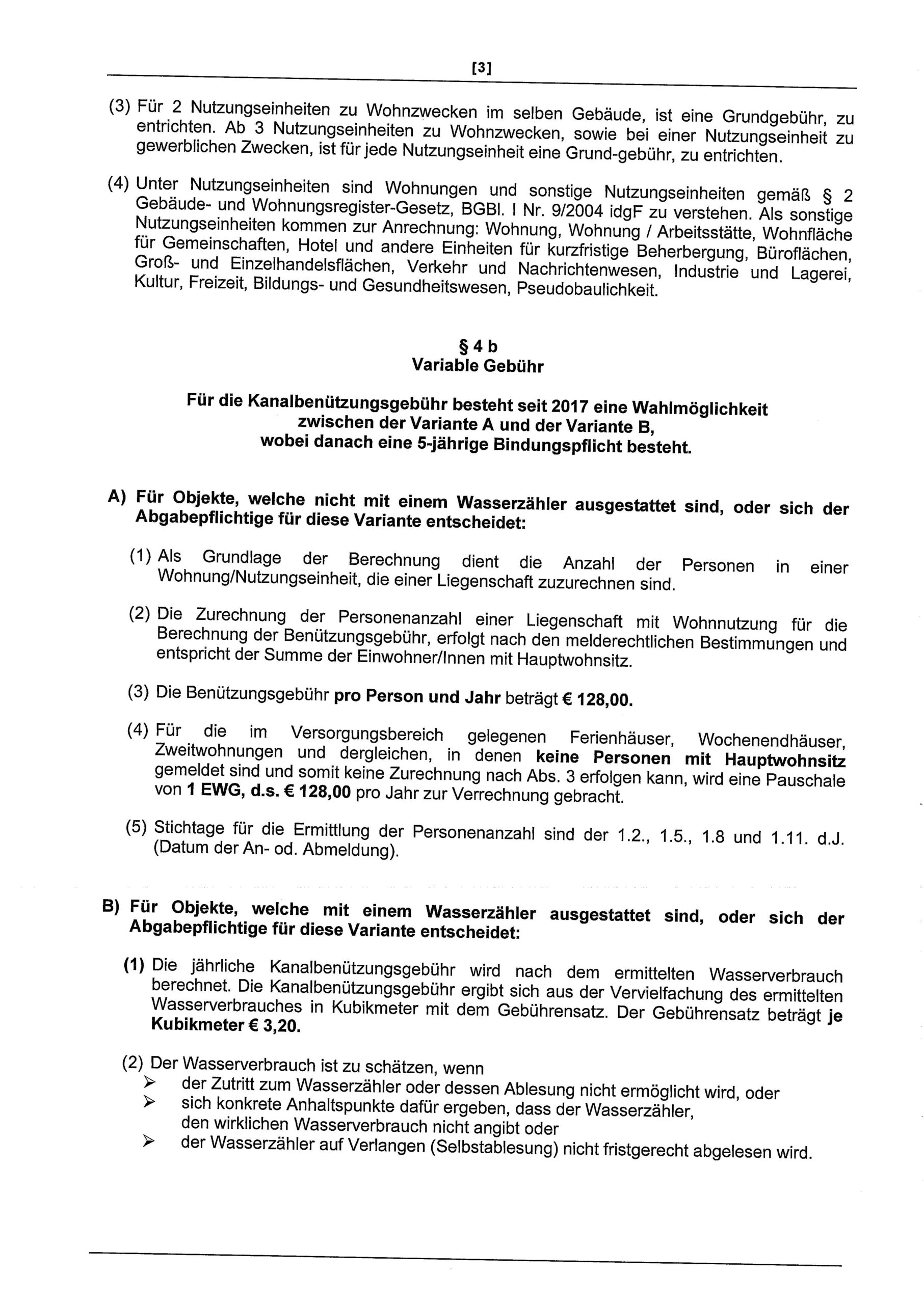 Kundmachung Kanalabgabenordnung – Marktgemeinde Passail